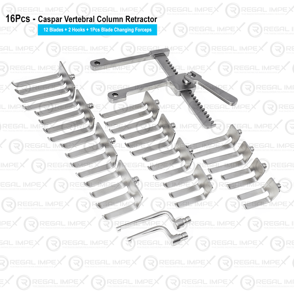 16Pcs - Caspar Vertebral Column Retractor Set for Spinal Surgery ...