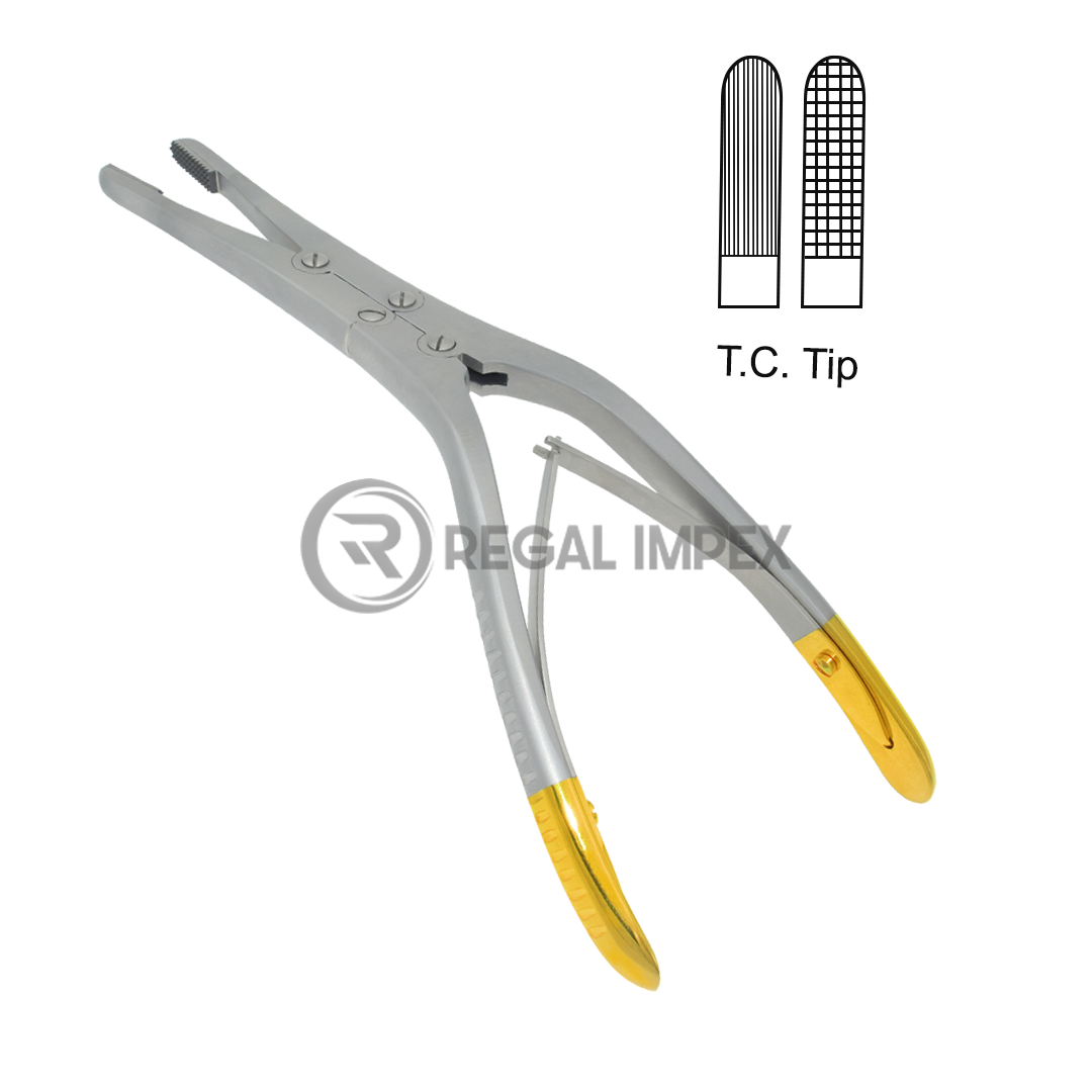 20cm Rubin Septum Morselizer Forceps - T.C. Tip and Gold Handle - Regal ...