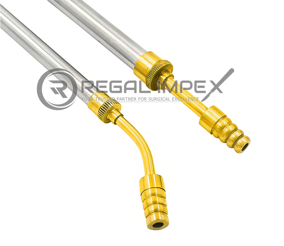2Pcs Set of Neurosurgery Poole Suction Tube Straight and Curved - Regal ...