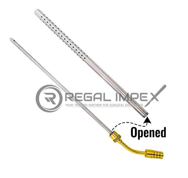 2Pcs Set of Neurosurgery Poole Suction Tube Straight and Curved - Regal ...